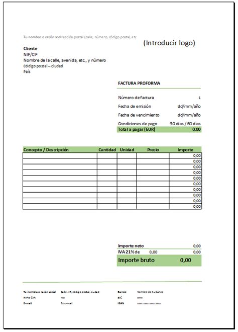 Como Crear Un Invoice En Excel All Business Templates