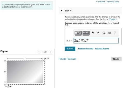 Solved Constants Periodic Table A Uniform Rectangular Plate Chegg