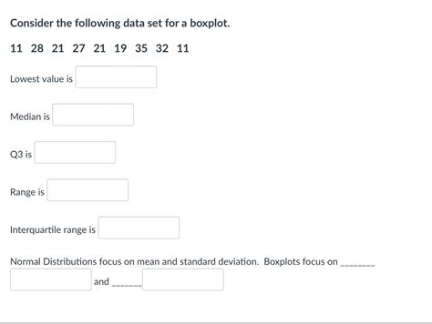 Get Answer Consider The Following Data Set For A Boxplot 11 28 21 27