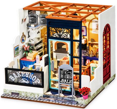 Robotime Foldable Led Model Bakery Miniaturkowe Domki