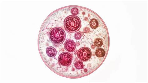 Intricate View Of Toxoplasma Gondii Isolated Within Cat Cells Showcasing Microbial Life Stock