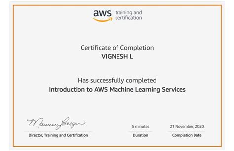 Vignesh L On Linkedin Sec Aws Machinelearning Ai Machineintelligence