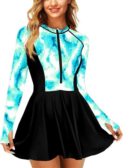 Aobute Womens One Piece Water Dress Beach Athletic Surfing Long Sleeve