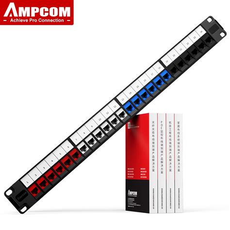 Ampcom Patch Panel 24 Port Patch Panel Pass Through Rj45 Utp Thru