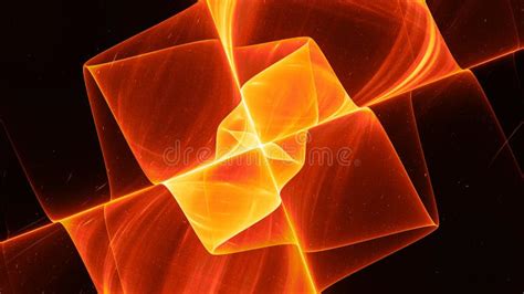 Fiery Glowing Quantum Abstract Background Stock Illustration