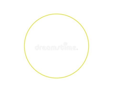 Circle Shape Outline Stroke Yellow Symbol Vector Stock Vector Illustration Of Monochrome