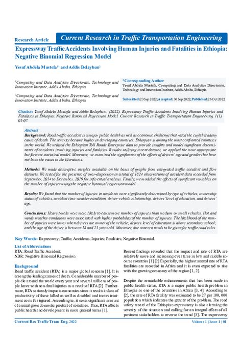 Pdf Current Research In Traffic Transportation Engineering Expressway