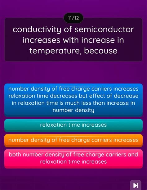 11 12 Conductivity Of Semiconductor Increases With Increase In Temperatur