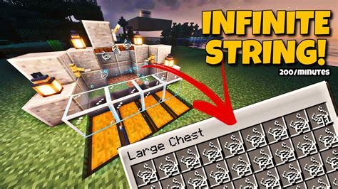Easiest String Farm Tutorial How To Get Infinite String In Minecraft