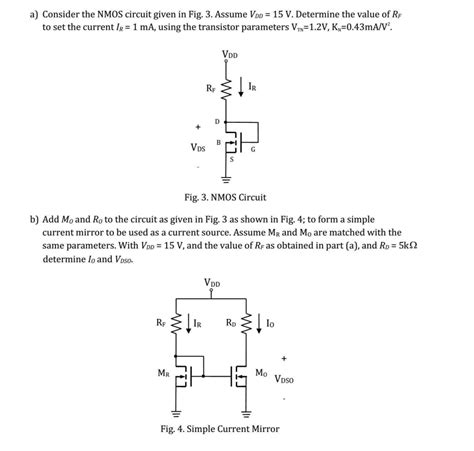 Solved A Consider The Nmos Circuit Given In Fig 3 Assume