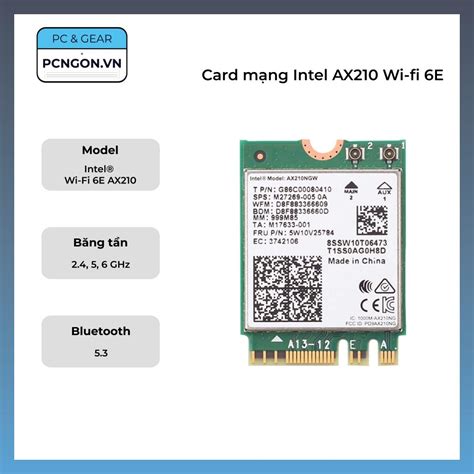 Card Mạng Intel Ax210 Wi Fi 6e Pcngon