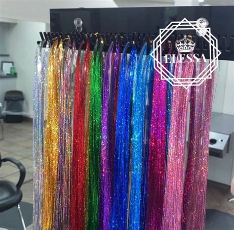 Блестяща Коса Огледална Блестяща Нишка за Сплитане в Косата с Холограмен Ефект Цвят