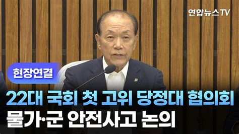 현장연결 22대 국회 첫 고위 당정대 협의회물가·군 안전사고 논의 연합뉴스tv Yonhapnewstv Youtube