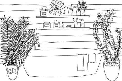 Take A Bath Coloring Page