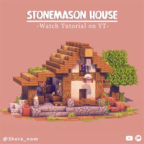 Stonemason Plains Villager House Tutorial Minecraft Cottage Minecraft Houses Minecraft House Stonemason Plains Villager House Tutorial Minecraft Cottage Minecraft Houses Minecraft House