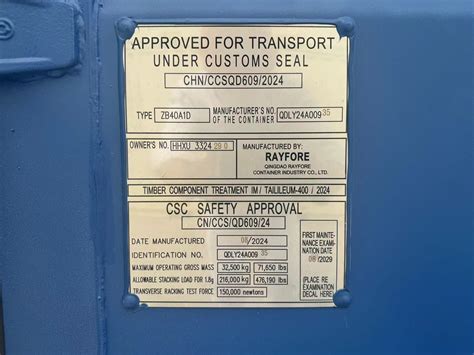 40hc 40ft Iso Csc Newstandard Dry Shipping Container Oversea Cargo Shipping Container For Sale