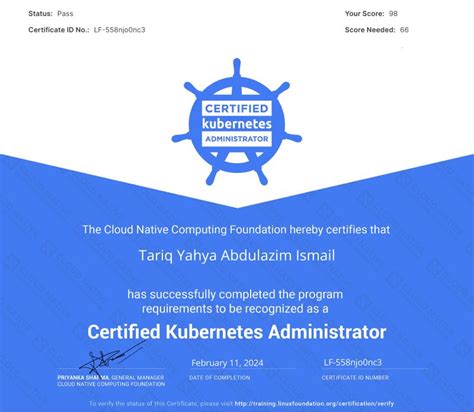 tariq yahya ismail on linkedin kubernetescertified cka