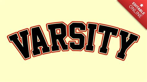 Varsity Athletic Typeface Text Effect Generator