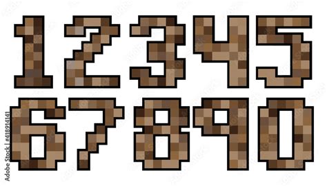 Pixel Font 8 Bit Style Stock Vector Adobe Stock