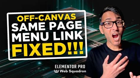 Imran Siddiq On Linkedin Ive Fixed The Off Canvas Same Page Menu Links Problem Elementor