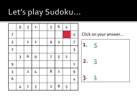 presentation sudoku assignment