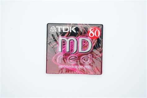 Tdk Minidisc Red Rare 80 Minute Rewritable Minidisc In Vibrant Red Etsy