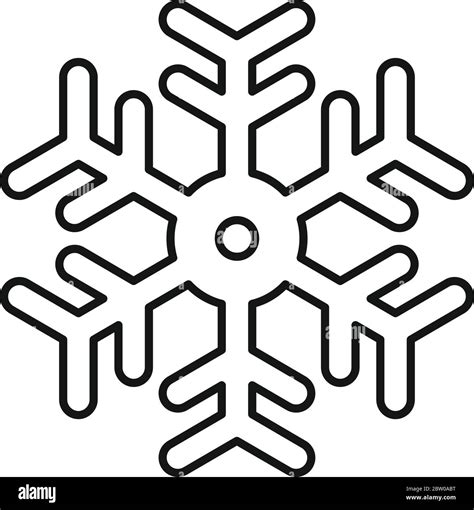 Snowflake Element Icon Outline Snowflake Element Vector Icon For Web Design Isolated On White