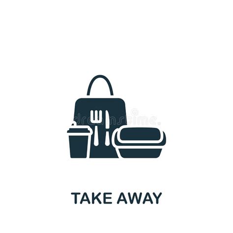 Take Away Icon Monochrome Simple New Normality Icon For Templates Web Design And Infographics