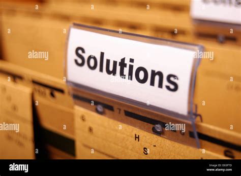 Solution Word On Business Folder Showing Solving A Problem Concept