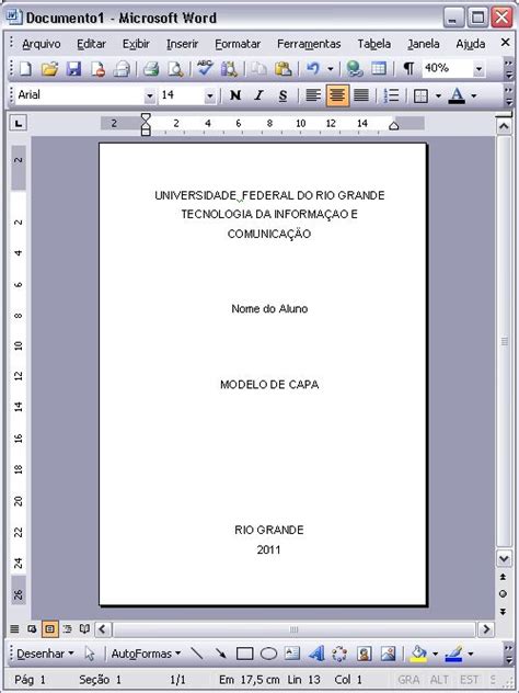 Educação e Tecnologia Como fazer a capa de um Trabalho Acadêmico