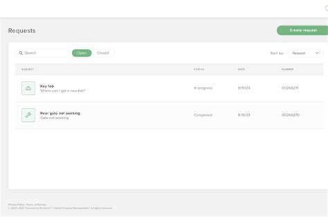 request status welcome