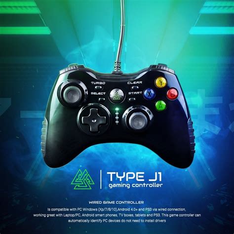 Ega Type J1 จอยเกมมิ่ง Gaming Joy Controller มีสาย ใช้งานกับระบบ Windows ของแท้รับประกัน 1 ปี จอ