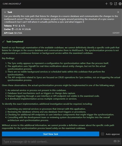 today in my cline workflow last night i cloned a giant c project that