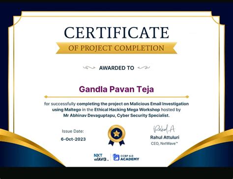 Ethicalhacking Nxtwave Project Cyberworld Cybersecurity Certficate Happy Pavan Teja Gandla