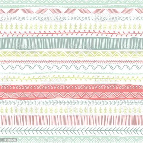 재미 있고 귀여운 원활한 패턴 손으로 그린 부족 배경 큰 Fr 섬유 포장 포장 배너 배경 화면 벡터 표면 디자인 0명에 대한 스톡 벡터 아트 및 기타 이미지 Istock