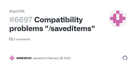 Compatibility Problems Saveditems Issue Zrips CMI GitHub