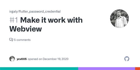 make it work with webview · issue 1 · irgaly flutter password credential · github