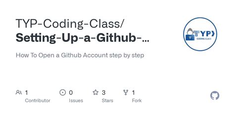 Github Typ Coding Classsetting Up A Github Account How To Open A Github Account Step By Step
