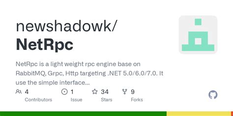 Github Newshadowknetrpc Netrpc Is A Light Weight Rpc Engine Base On Rabbitmq Grpc