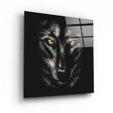 The Wolf Glass Printing Wall Art Glass Wall Art Home Decoration