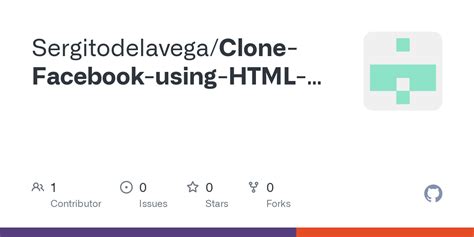 Github Sergitodelavegaclone Facebook Using Html Css And Javascript