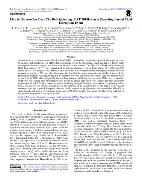 Pdf Live To Die Another Day The Rebrightening Of At 2018fyk As A Repeating Partial Tidal