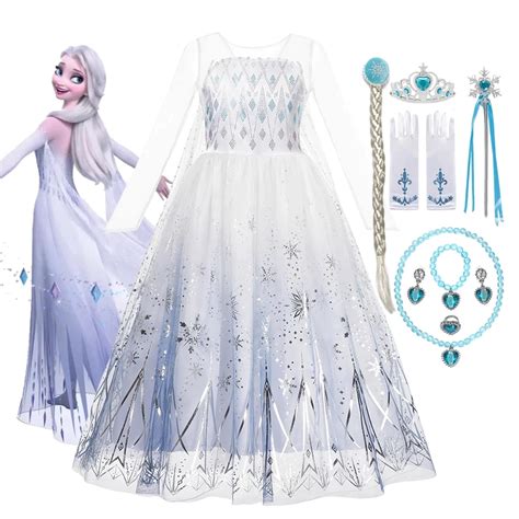 Frozen 2 Elsa Dresses For Girls Elsa Costumes Princess Dress Etsy