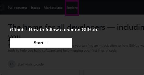 github how to follow a user on github