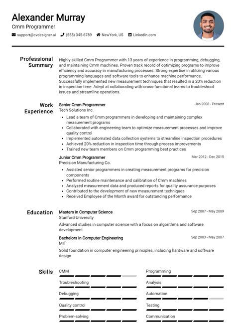 12 Programmer Resume Examples For 2024 Downloadable Templates