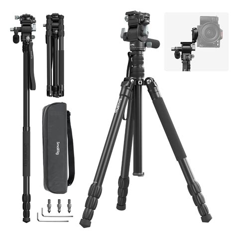 Amazon Com SmallRig CT195 Video Tripod Kit 73 Camera Tripod With Pan Tilt Fluid Head For
