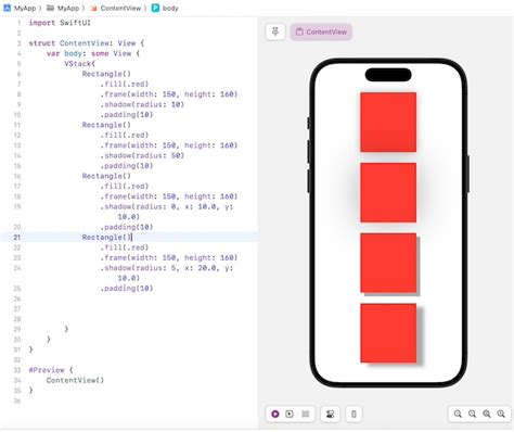 Swiftui Shadow Effect