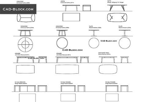 Table Lamps CAD Blocks Free Download