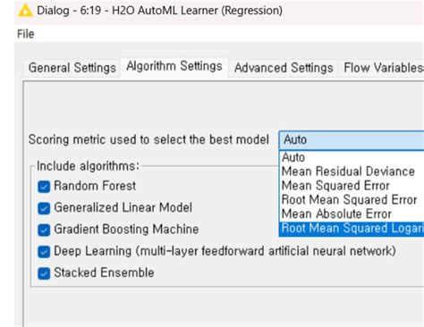 H2o Automl Learnerregression Modelid Knime Analytics Platform