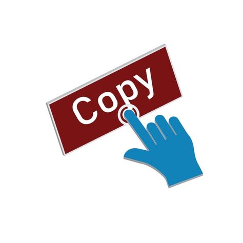 Premium Vector Hand Mouse Cursor Clicks The Copy Button Vector Design